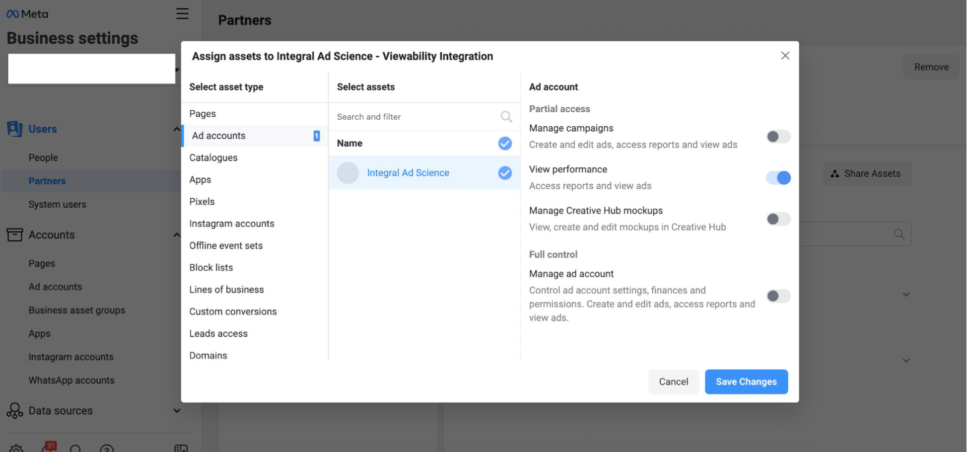 How to activate Meta Integration