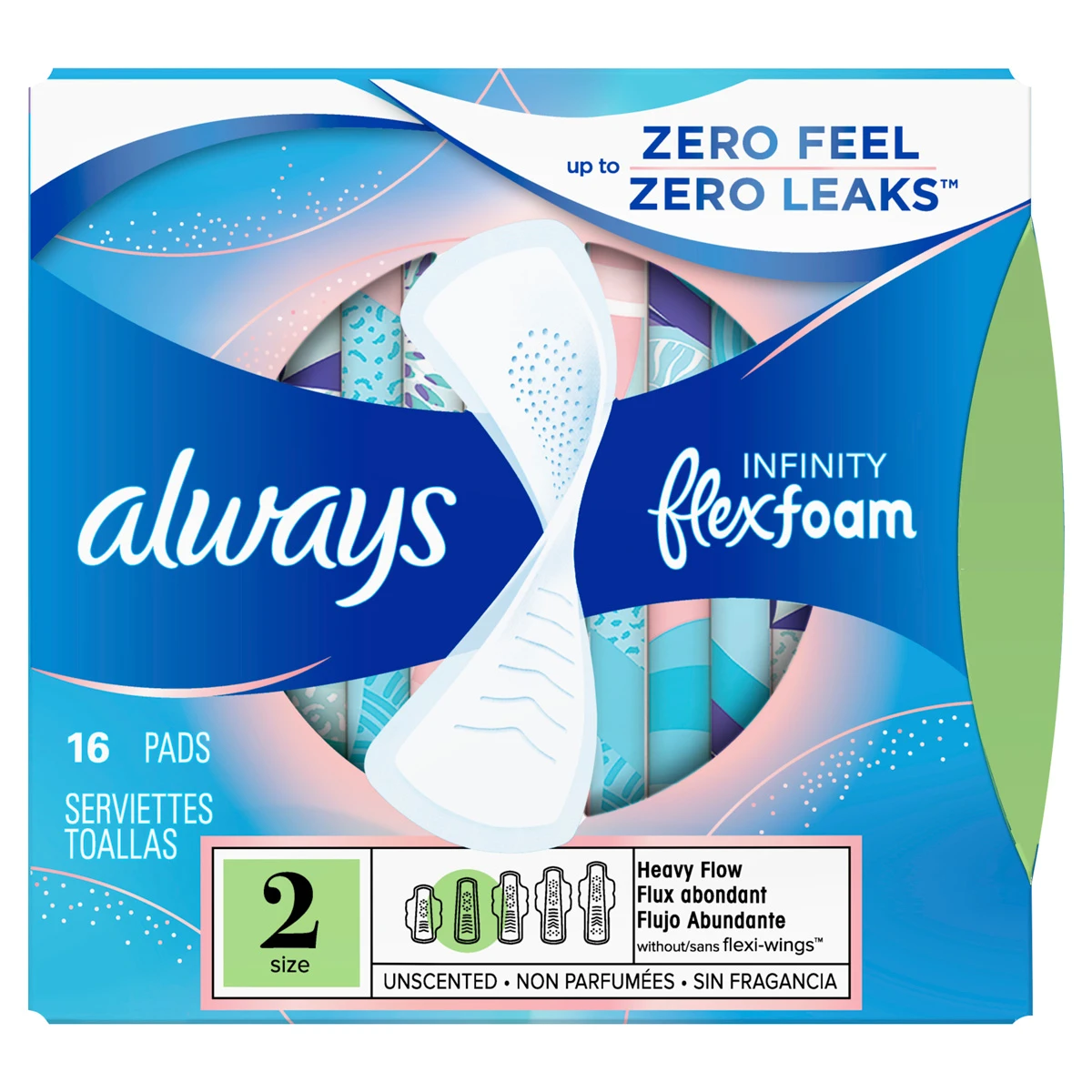 Always Infinity Size 2 Heavy Pads Non-Wing | Always®