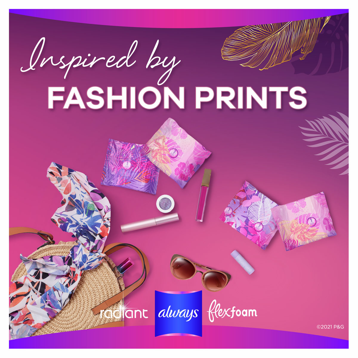 Radiant Pads: Size 2 Heavy Flow With Wings Scented | Always®