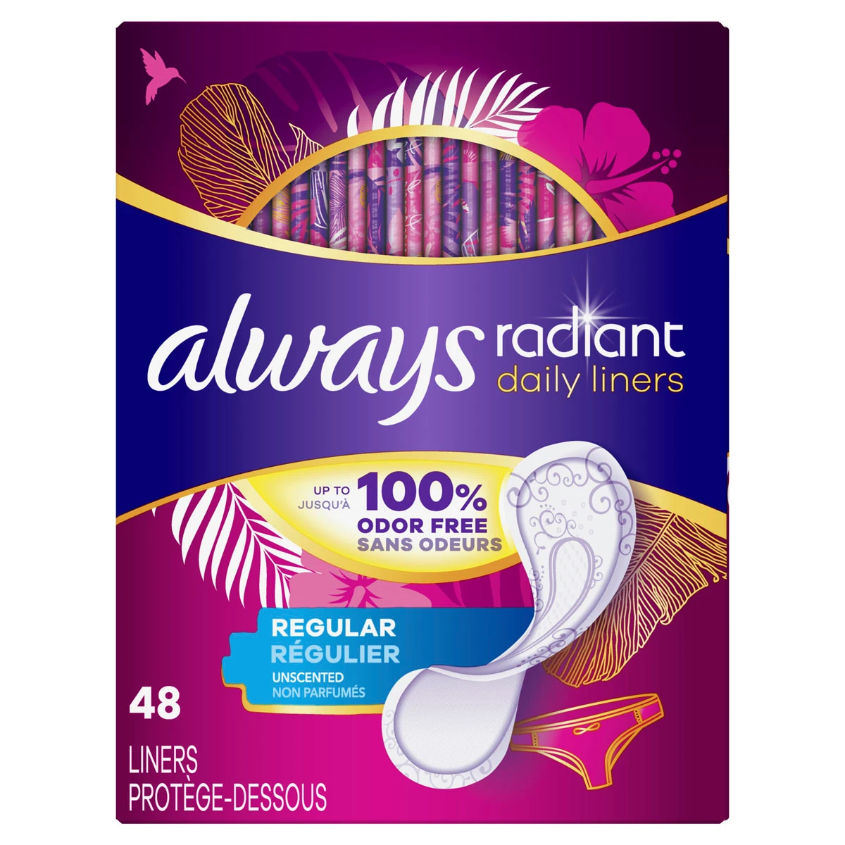 Always Radiant Regular Daily Liners Wrapped | Always®