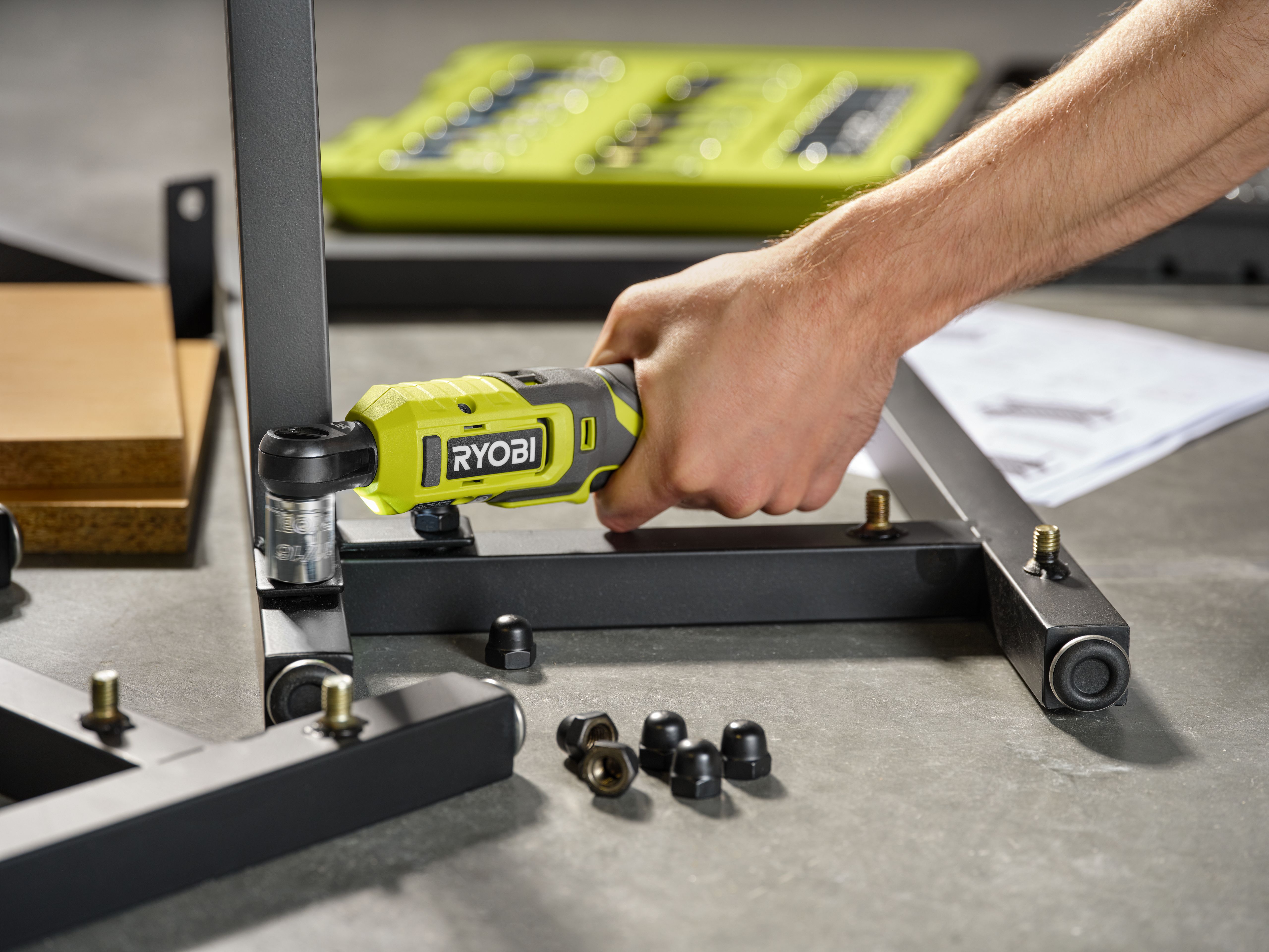 USB Lithium 3/8 in. Ratchet Kit with 2.0 Ah Battery and USB Charging ...