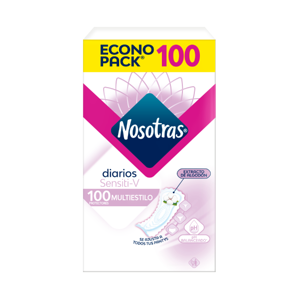 Protectores Nosotras Diarios Sensiti-V Multiestilo