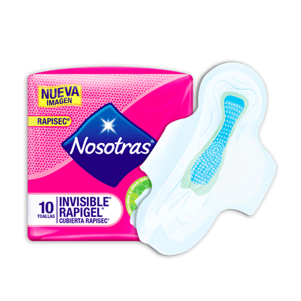 Toallas Sanitarias Nosotras Invisible Rapigel