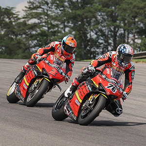 Herrin Riding the Crest of a Wave Heading to Road America