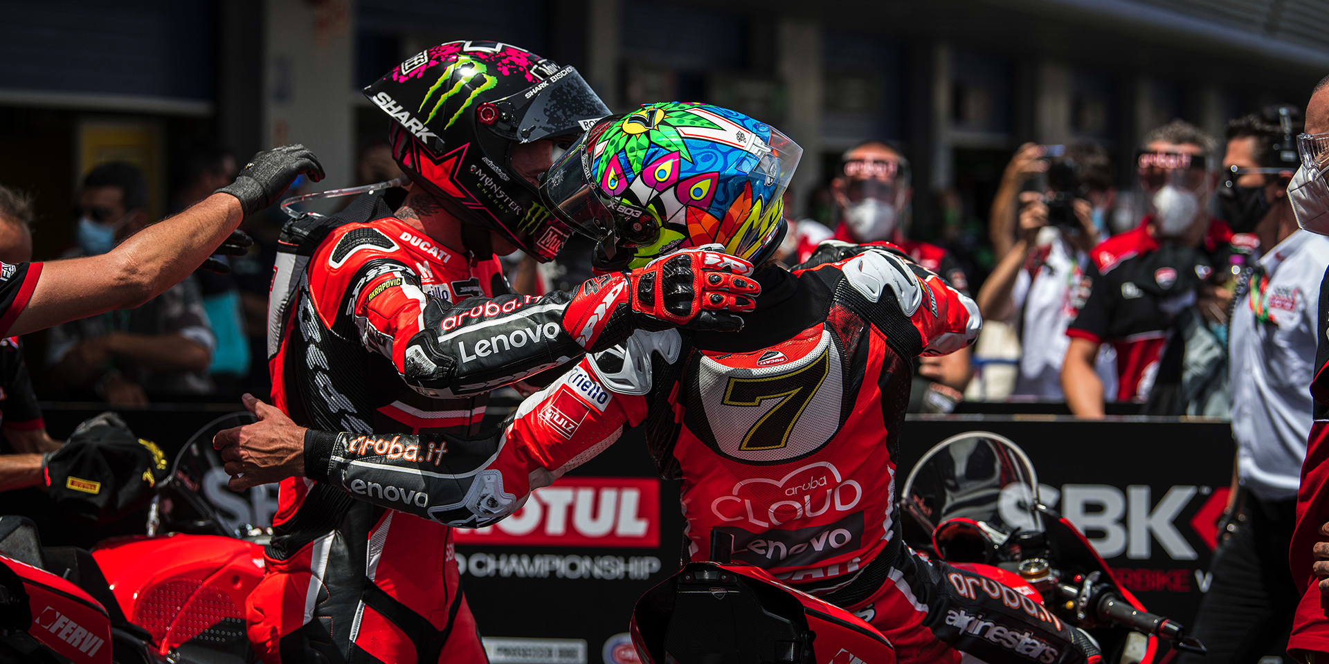 Triumph for the Aruba.it Racing - Ducati team. Scott Redding (P1) and ...