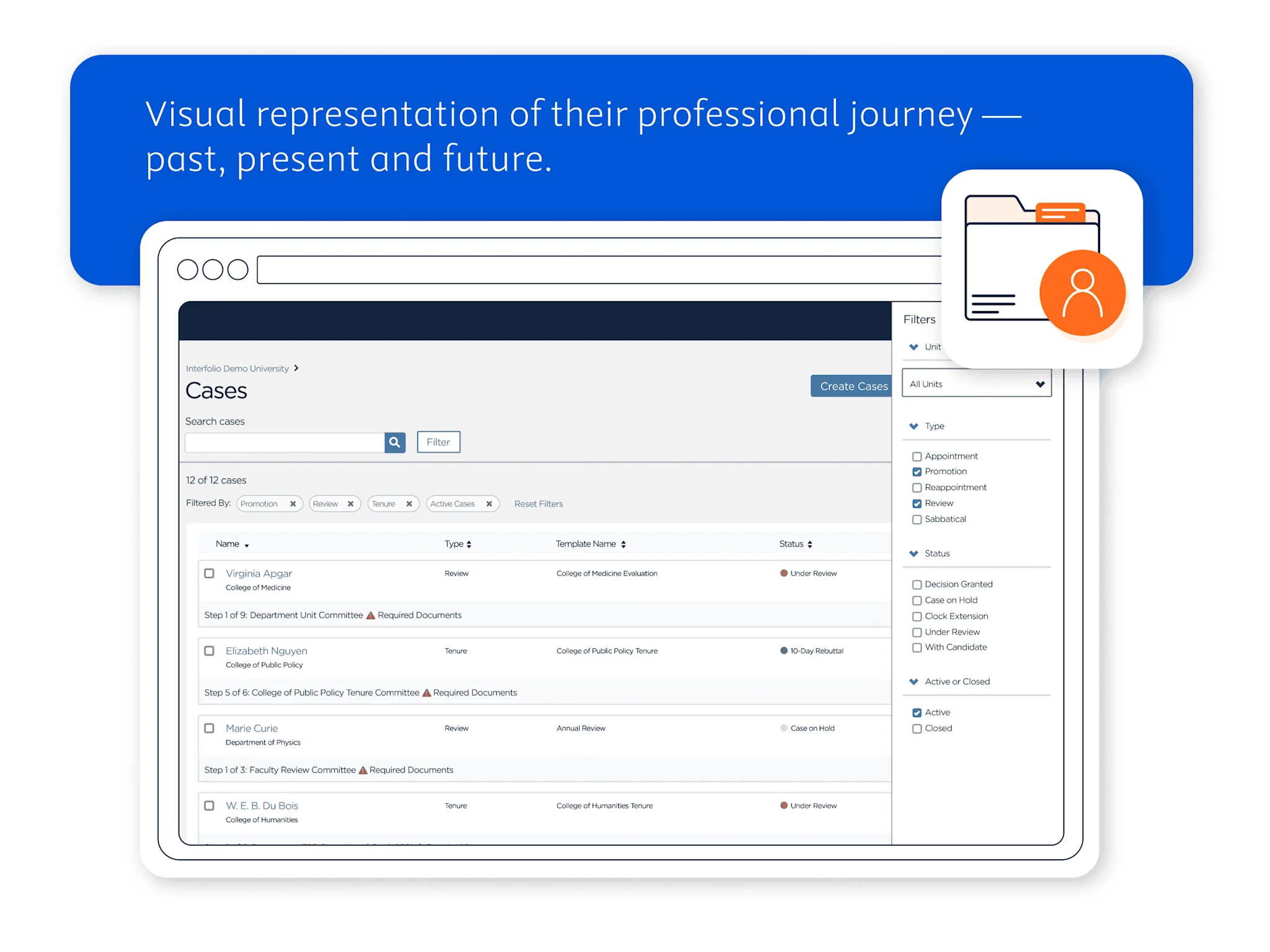 Manage the Full Academic Lifecycle from Hire to Retire with Interfolio