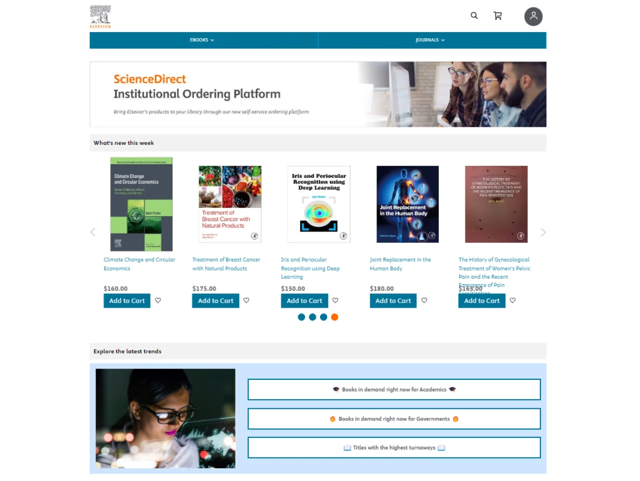 New institutional ordering platform | Elsevier