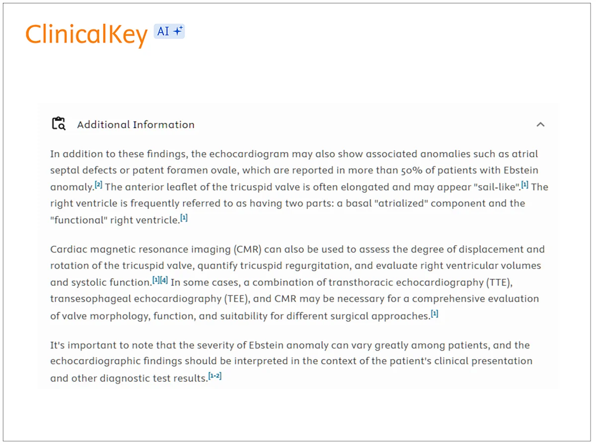 Leveraging generative AI for clinical answers at the point of care.