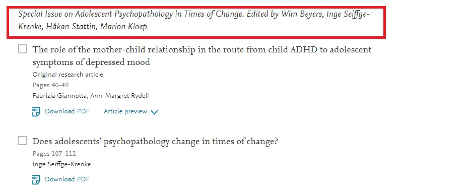 New Special Issue Publication Process | Elsevier