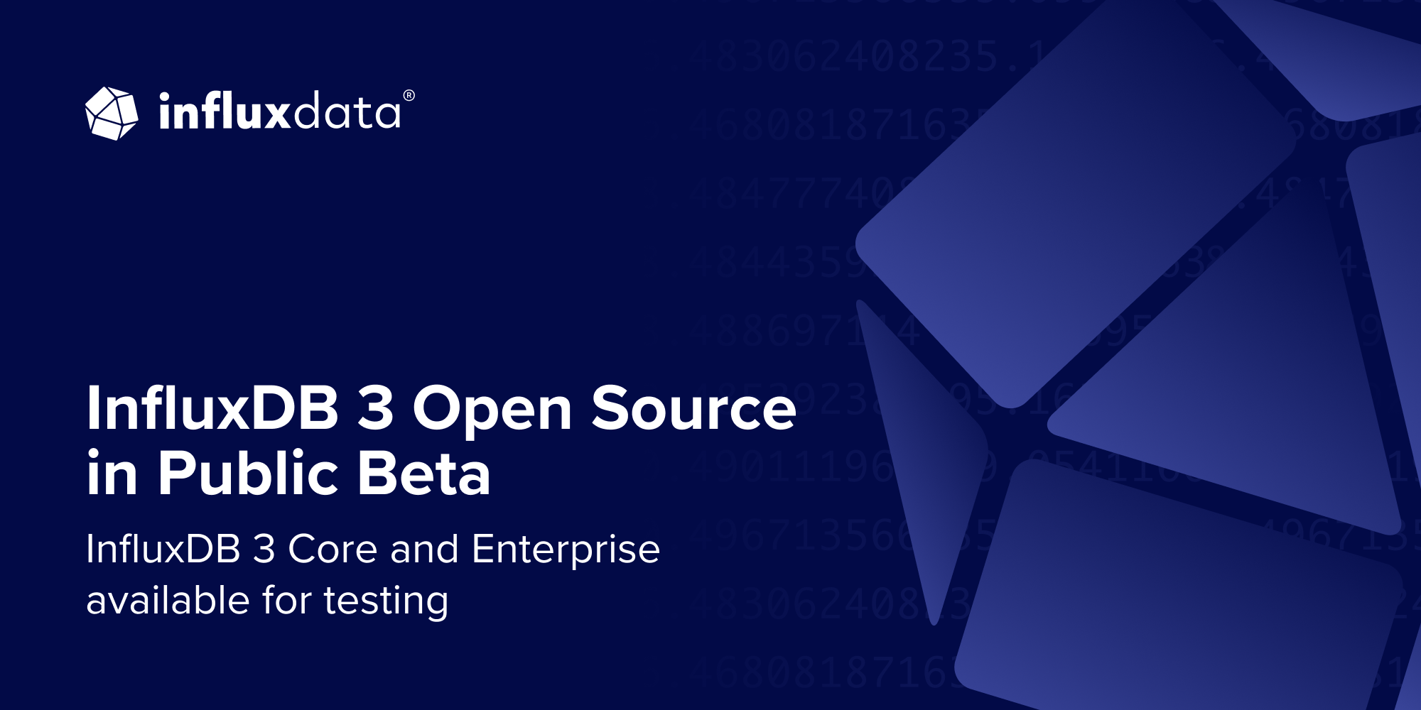 InfluxDB 3 Core and Enterprise Are Now in Beta | InfluxData