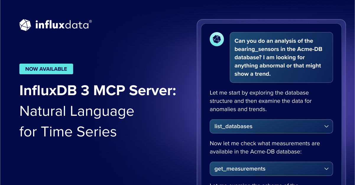 Introducing the InfluxDB 3 MCP Server: Natural Language for Time Series | InfluxData