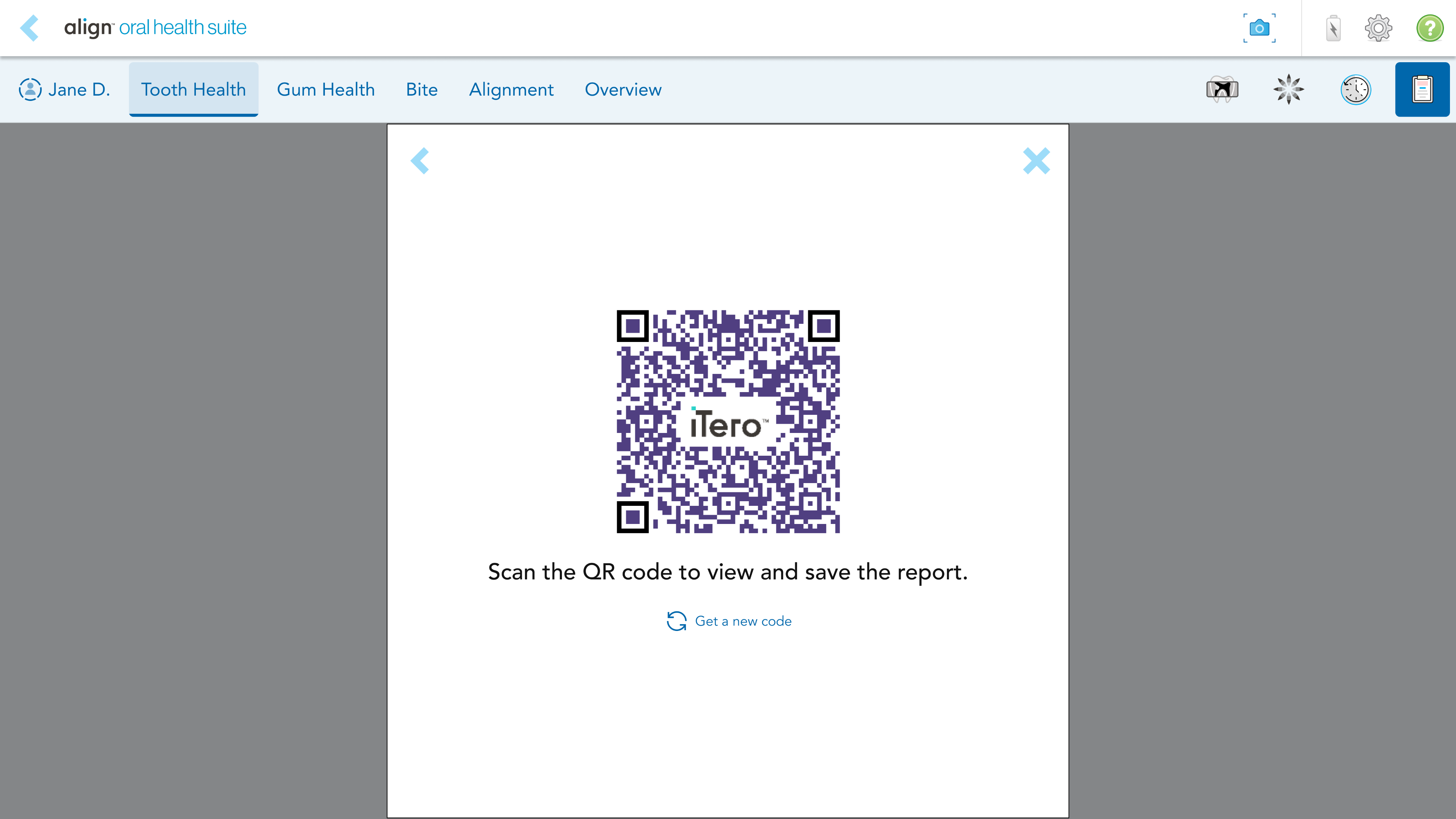 Share a customized oral health report