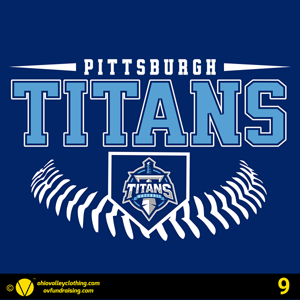 Pittsburgh Titans Baseball 2024 Fundraising Sample Designs