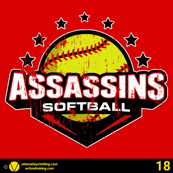 Assassins Softball Spring 2026 Fundraising Sample Designs | OV Fundraising