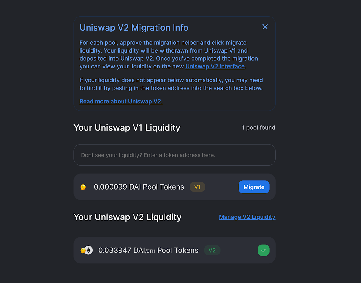 Uniswap v2 Mainnet Launch