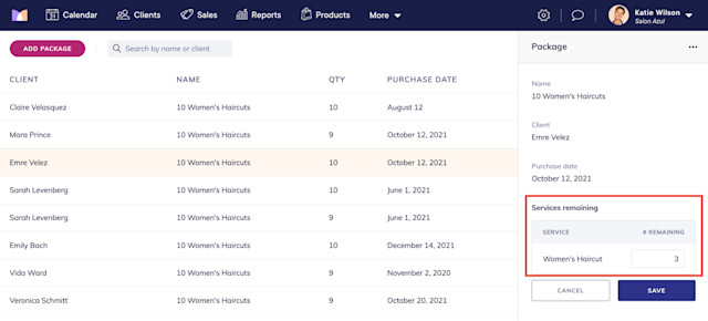 Manage Packages & Adjust Package Quantities | Mangomint