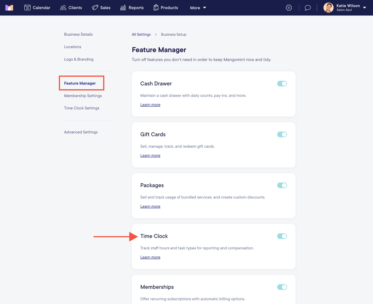Setting Up the Time Clock | Mangomint Learning Center | Help ...
