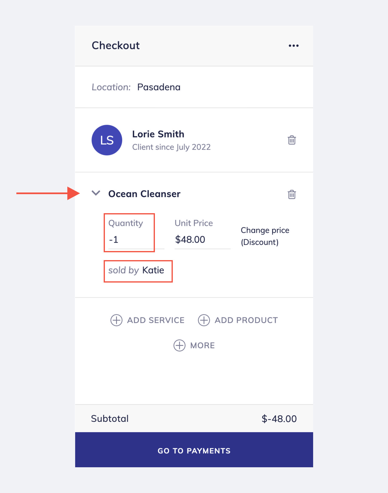 Product Returns | Mangomint Learning Center | Help & Documentation
