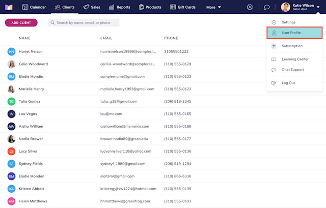 Navigating the Client List | Mangomint Learning Center | Help ...