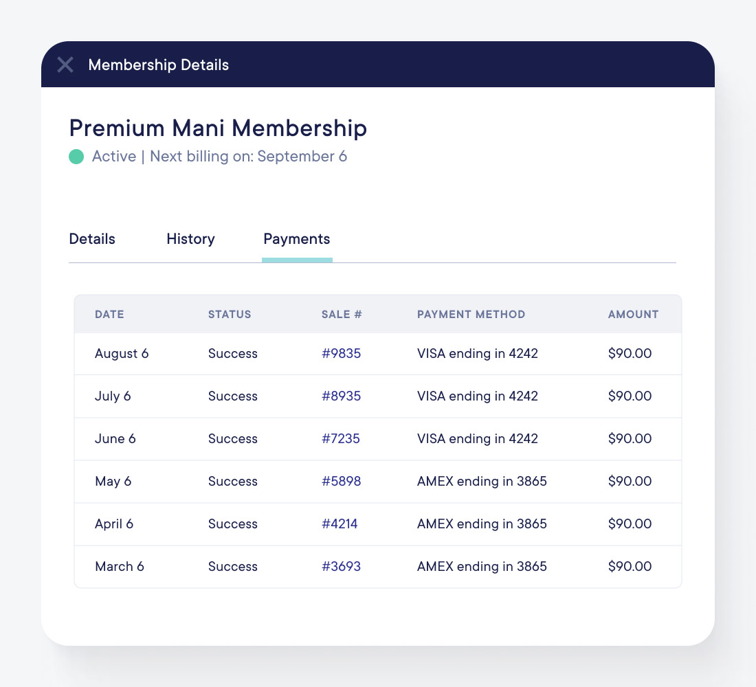 Memberships & Packages | Mangomint