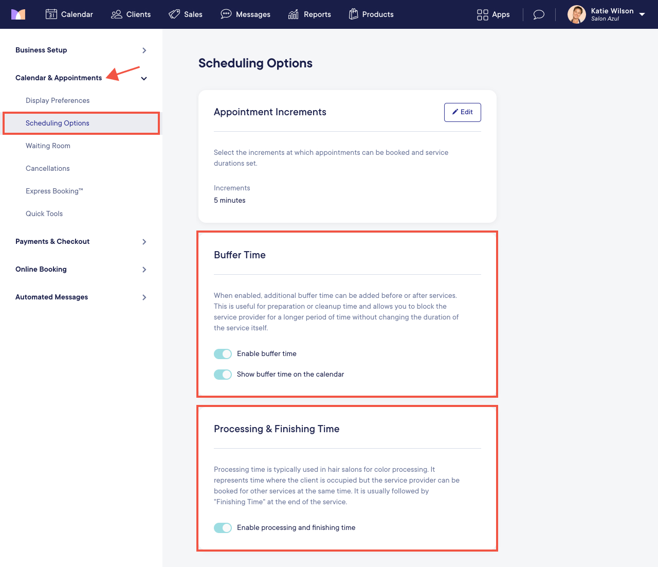 Processing, Finishing, and Buffer Times | Mangomint Salon and Spa Software