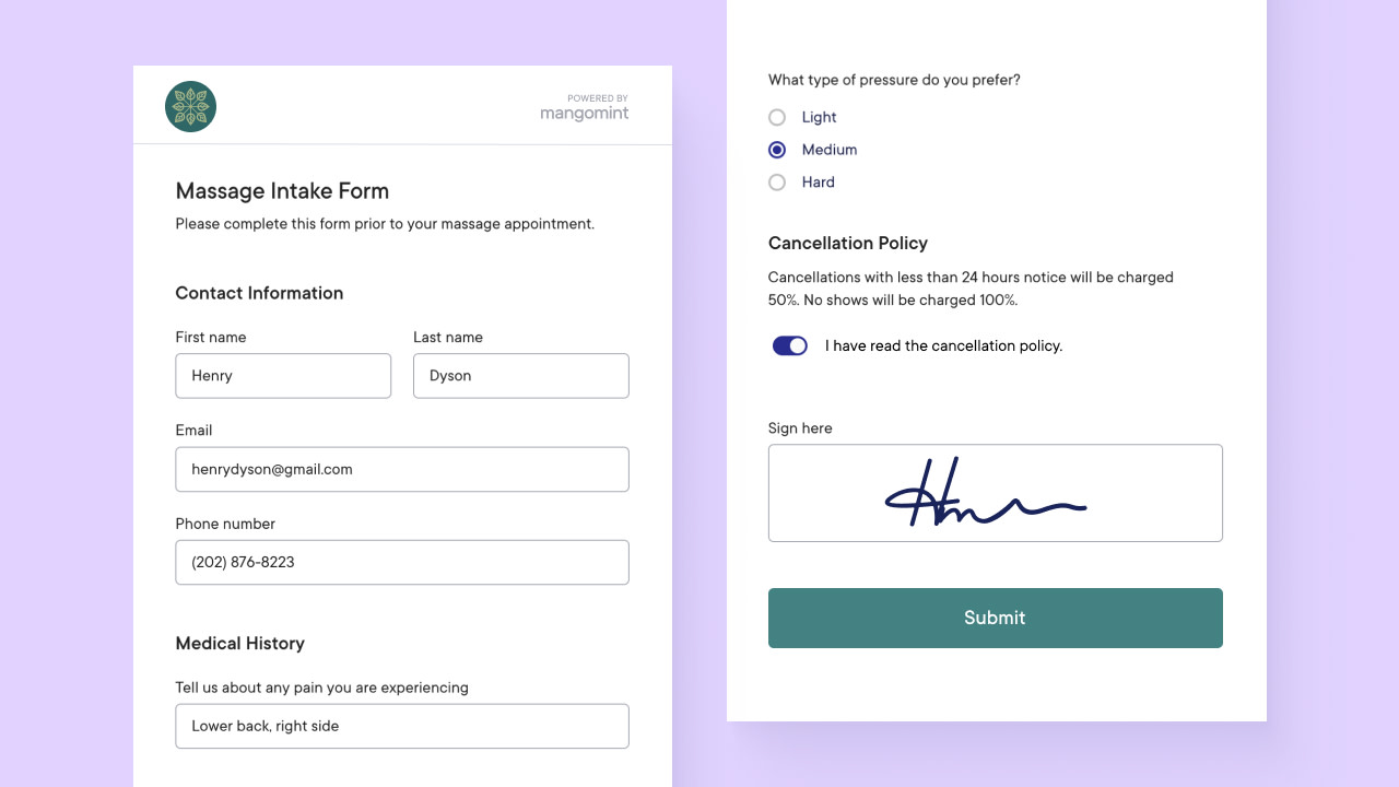 Introducing Integrated Forms | Blog | Mangomint Salon and Spa Software