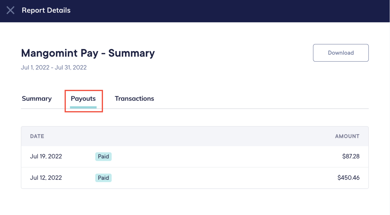 Mangomint Pay: Monthly Summaries | Mangomint Salon and Spa Software