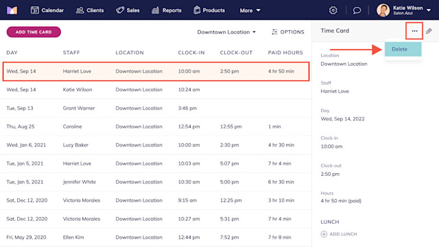 How to Manage & Edit Time Cards | Mangomint Learning Center | Help ...