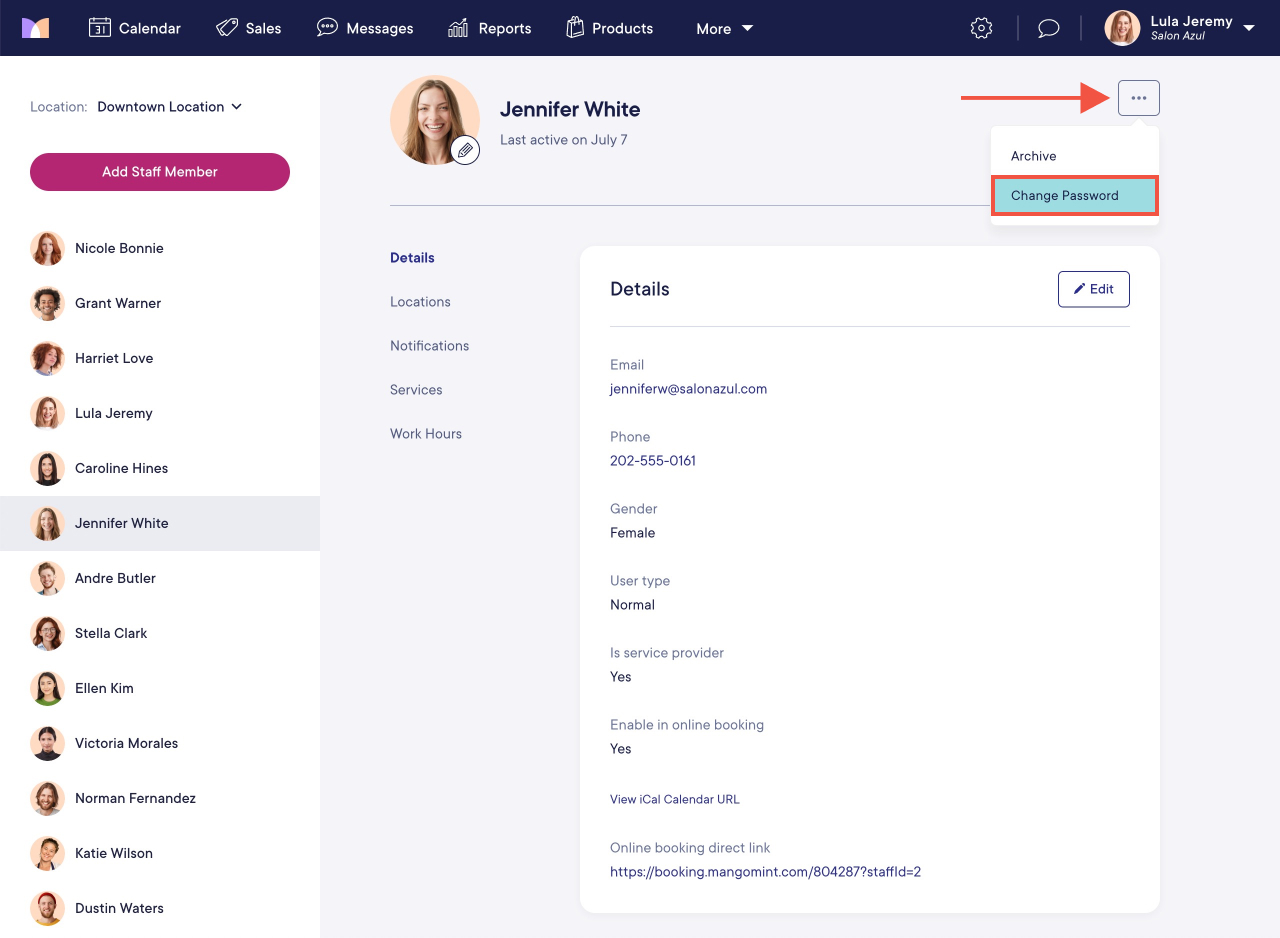 Resetting Passwords | Mangomint Salon and Spa Software
