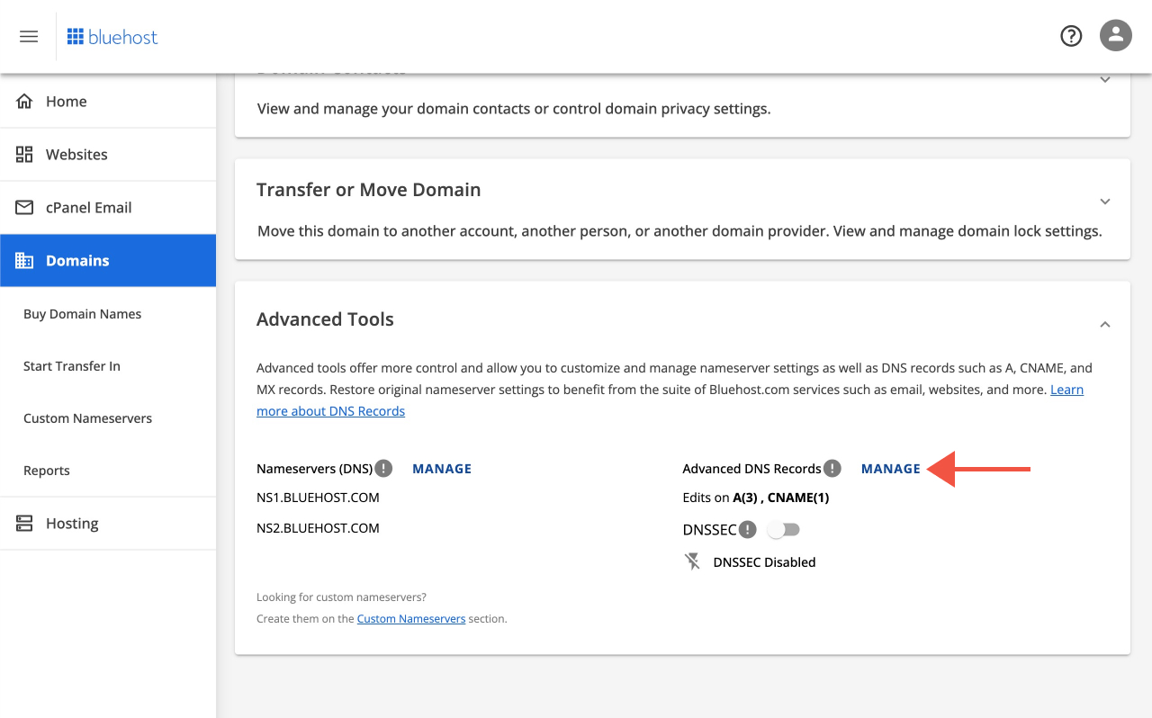 Adding DNS Records to Bluehost | Mangomint Salon and Spa Software