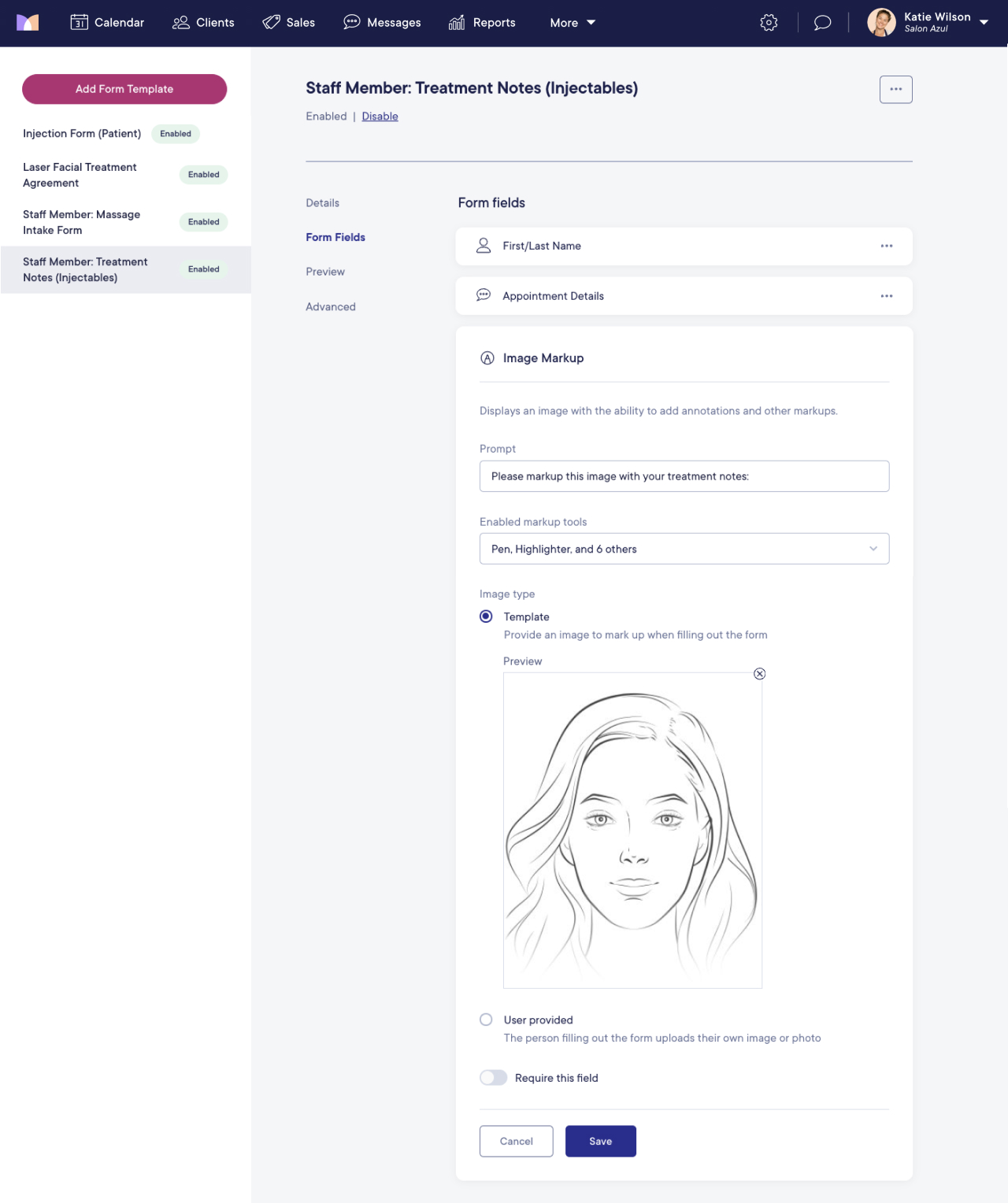 How to Use Image Markup with Integrated Forms | Mangomint Salon and Spa ...
