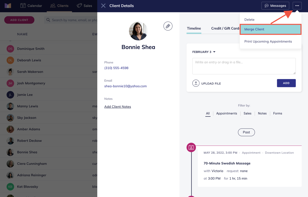 Merging Duplicate Clients | Mangomint Salon and Spa Software