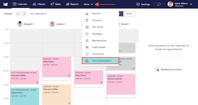 Viewing Form Submissions | Mangomint Learning Center | Help & Documentation