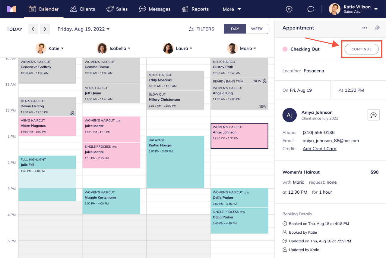Discard an Existing Checkout | Mangomint Salon and Spa Software