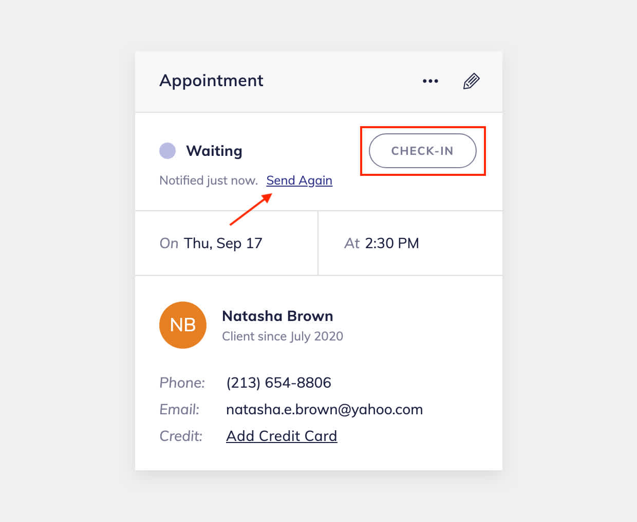 Client Self Check-In | Mangomint