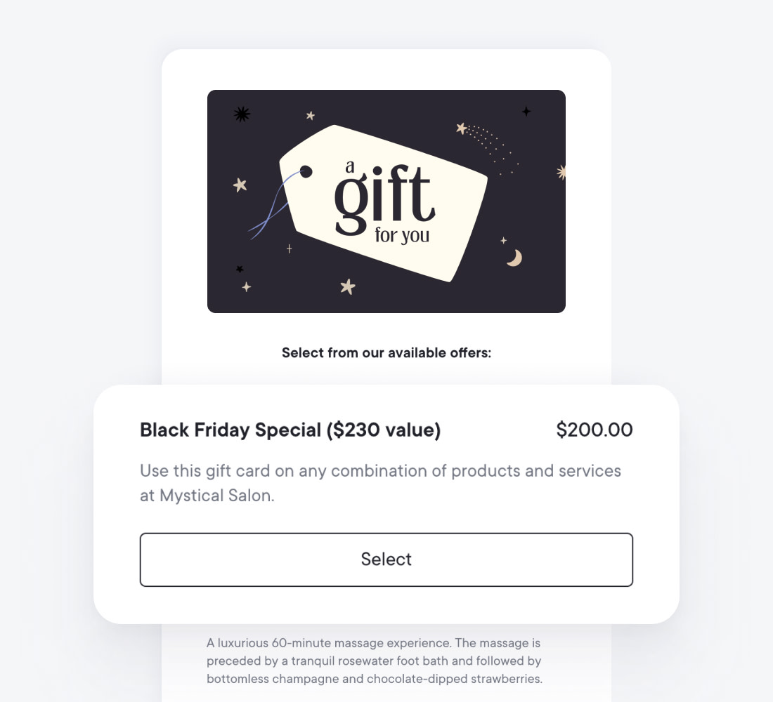 Gift Cards | Mangomint Features
