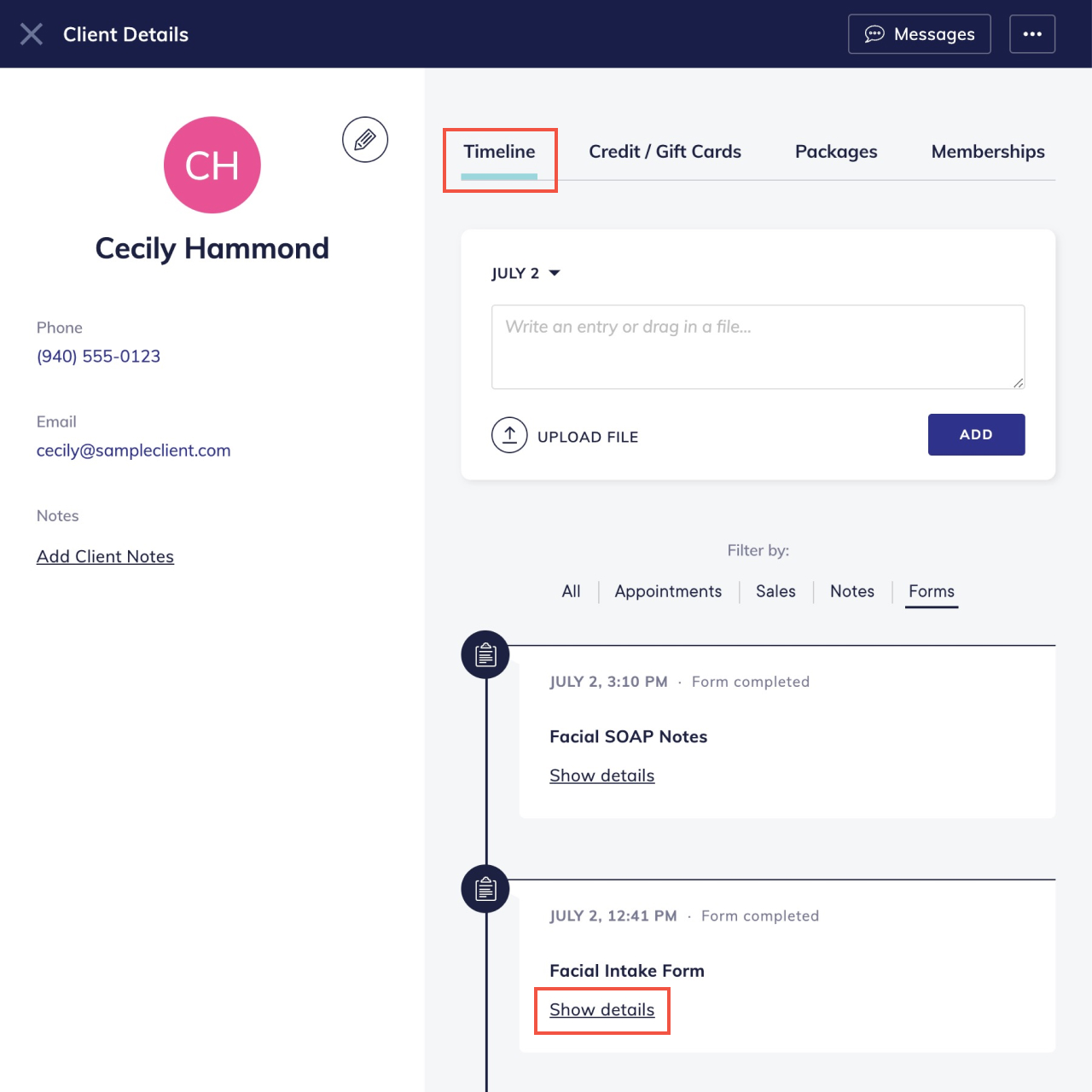 Viewing Form Submissions and Resubmitting Forms | Mangomint Salon and Spa Software