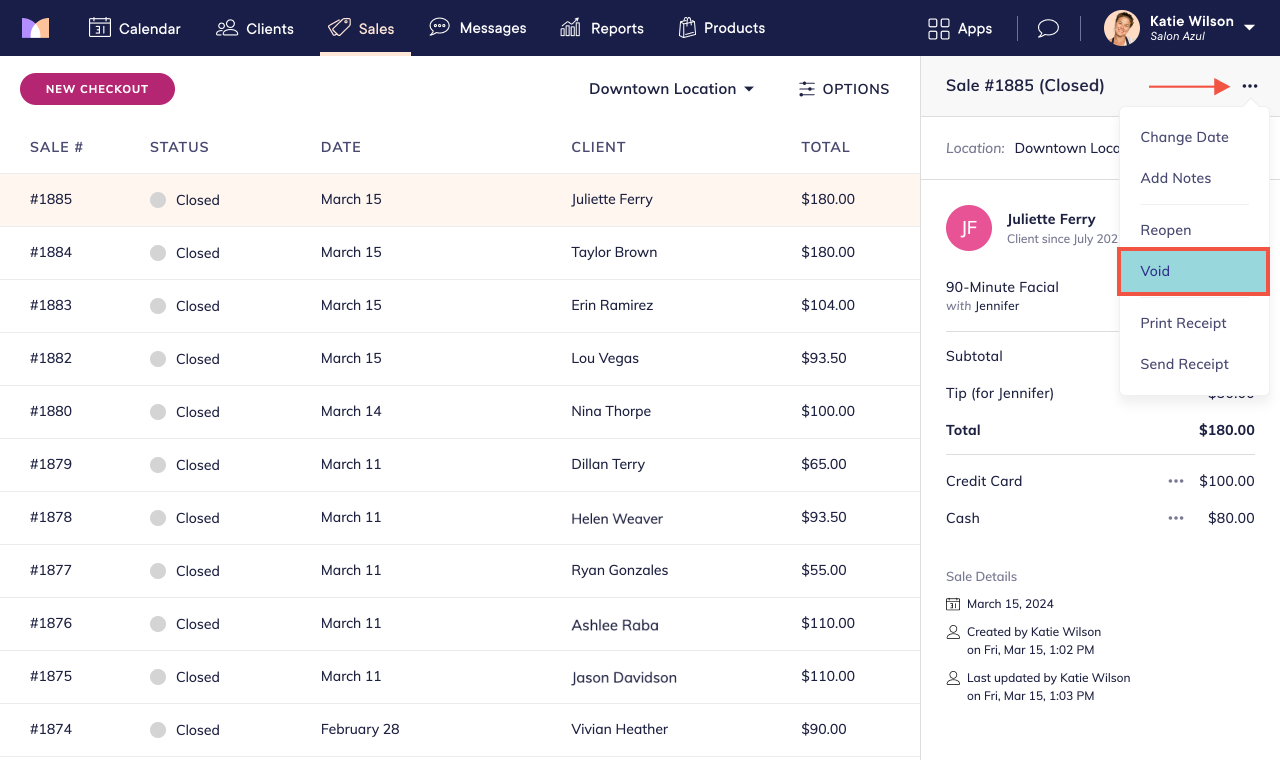 How to Void a Sale in Mangomint | Mangomint Salon and Spa Software