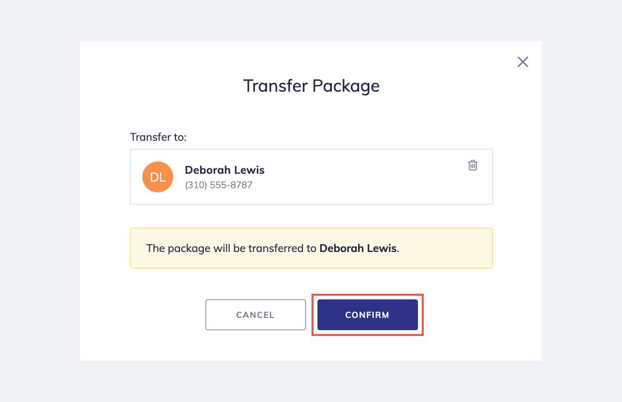 Transfer a Package to Another Client | Mangomint Learning Center | Help ...