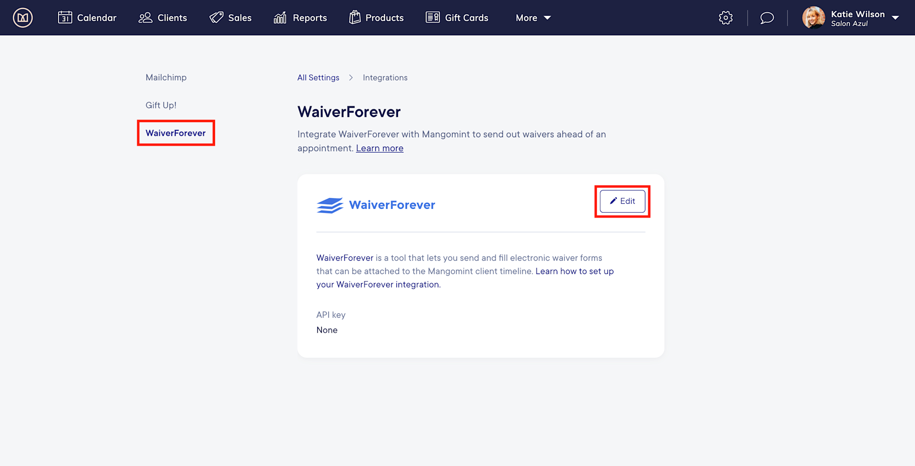Setting Up the WaiverForever Integration | Mangomint