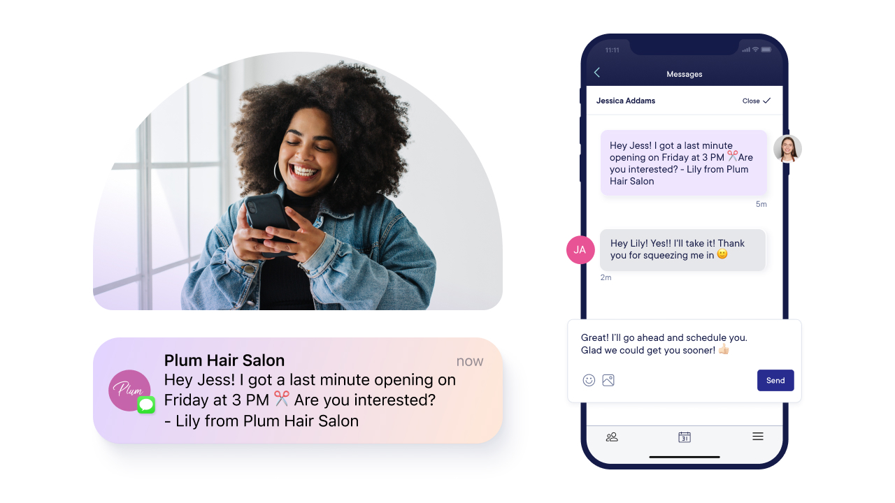 Two-Way Texting in Mangomint - Overview | Mangomint Salon and Spa Software