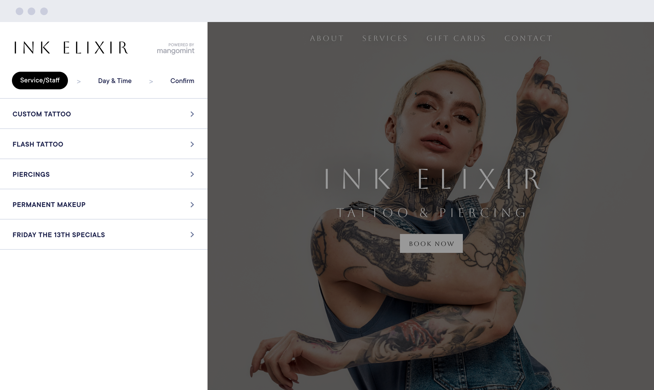 Best Tattoo & Piercing Studio Software for Booking, Scheduling & Payments | Mangomint