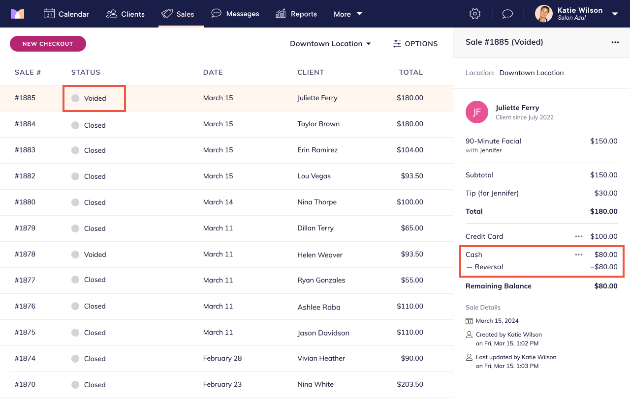 How to Void a Sale in Mangomint | Mangomint Salon and Spa Software