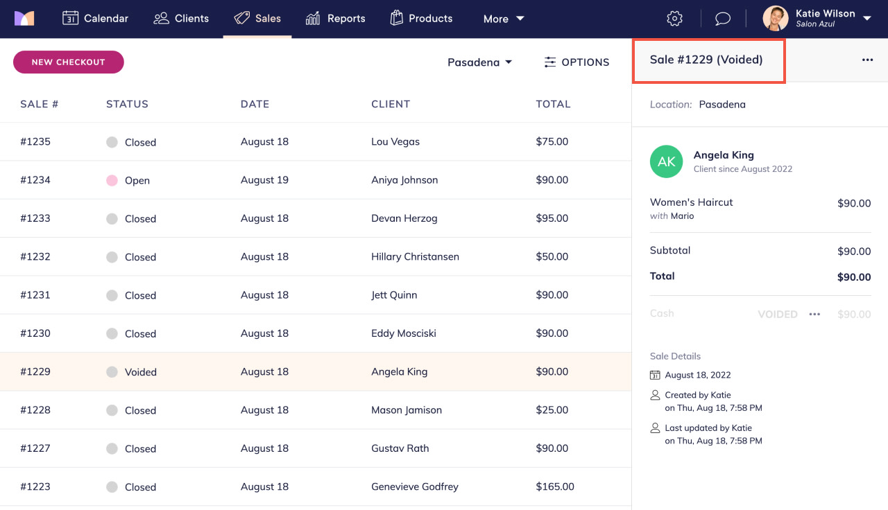 How to Void a Sale | Mangomint Learning Center | Help & Documentation