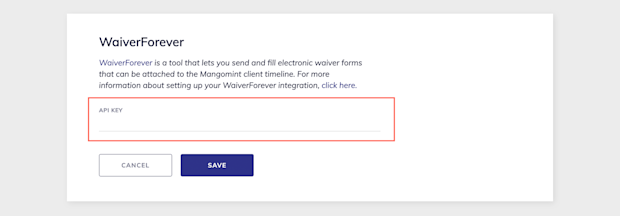 Set Up the WaiverForever Integration | Mangomint