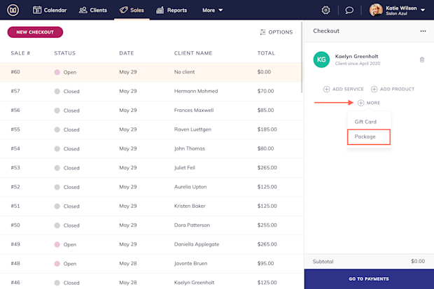 How to Sell a Package | Mangomint