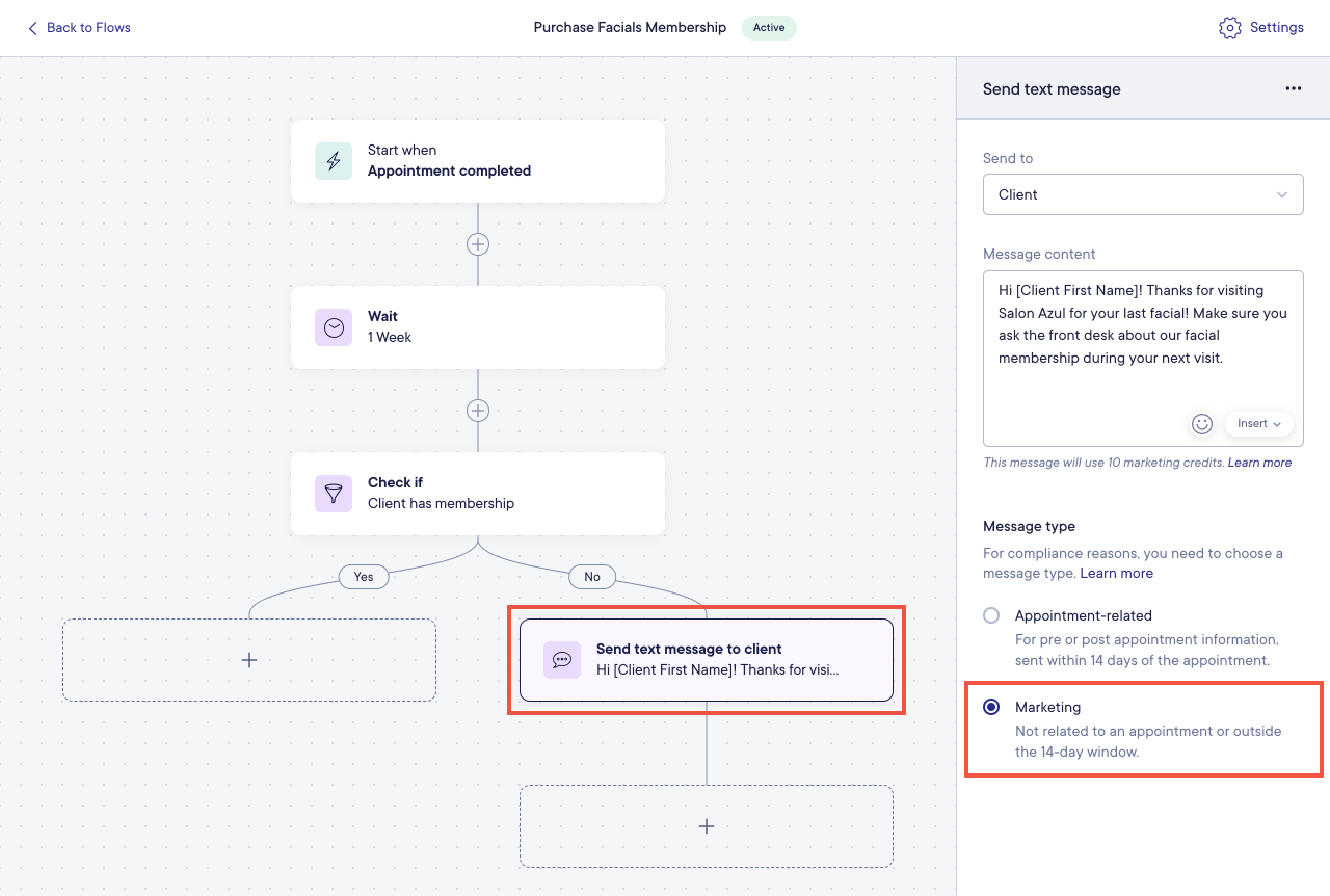 Flow Message Types | Mangomint Salon and Spa Software