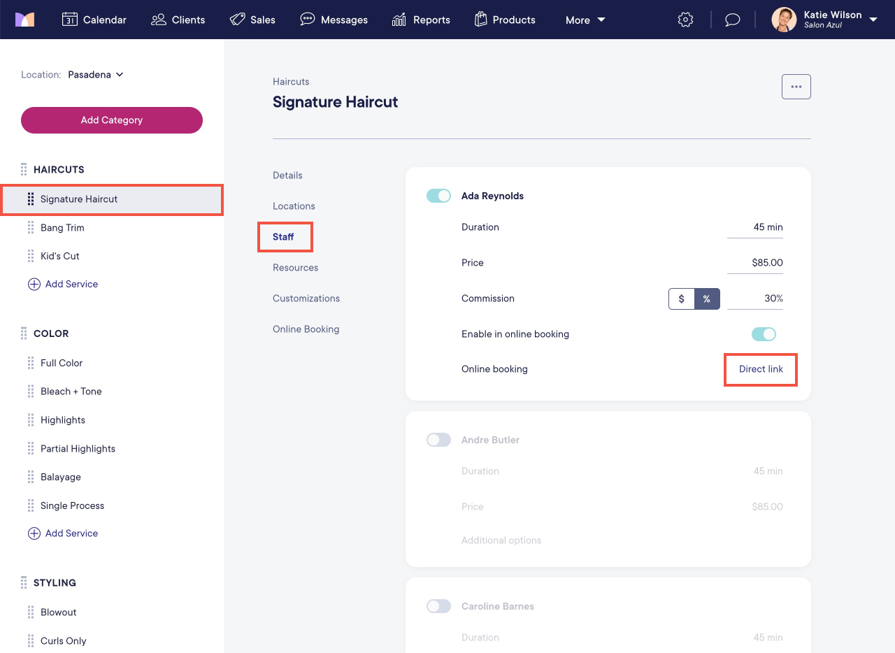 How to Use Salon Direct Booking Links | Mangomint Salon and Spa Software