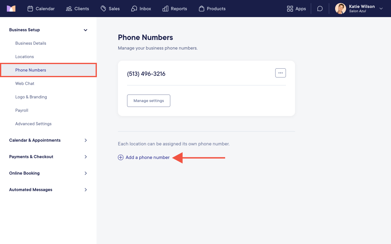 Adding and Changing Phone Numbers | Mangomint Salon and Spa Software