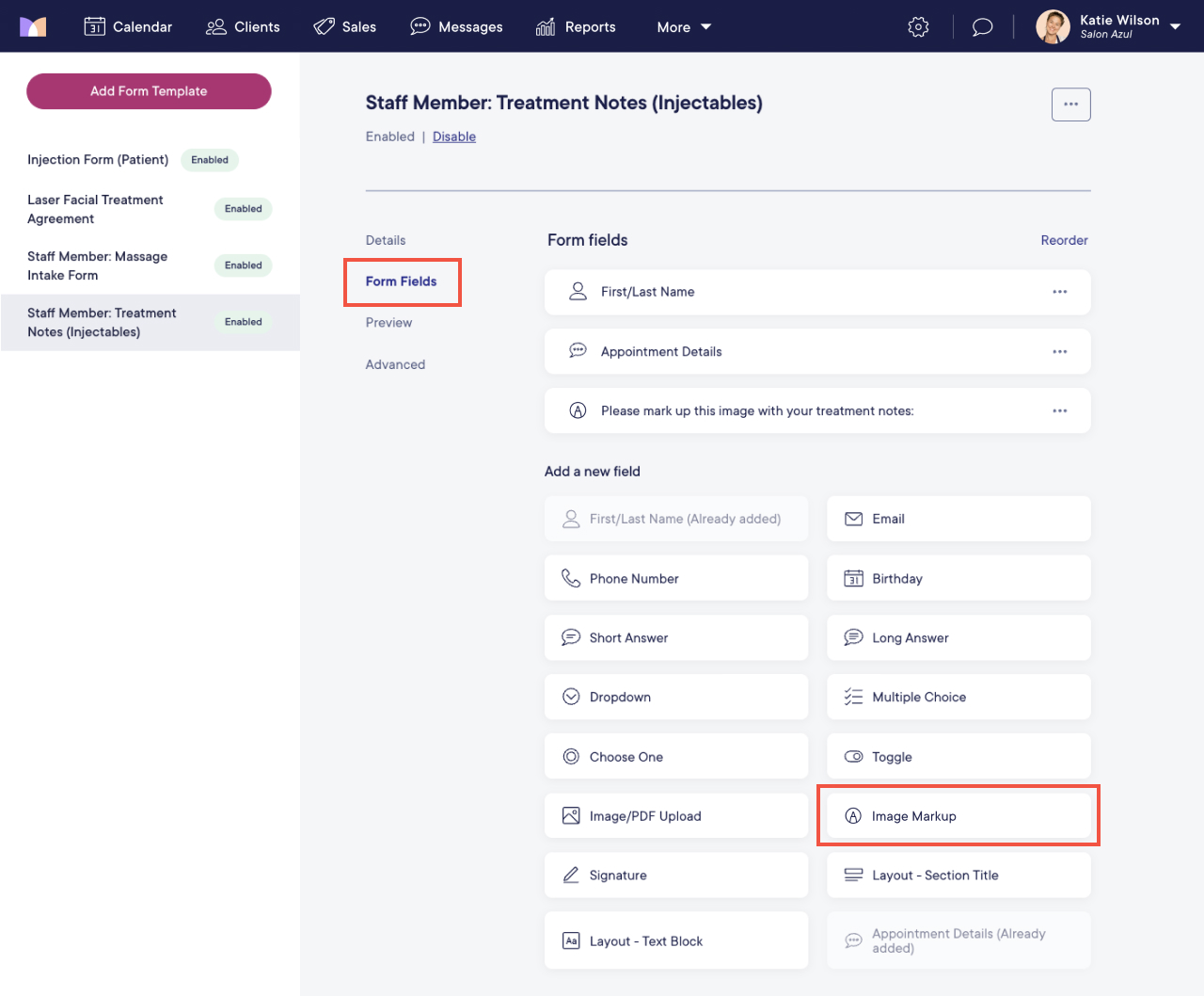 How to Use Image Markup with Integrated Forms | Mangomint Salon and Spa Software